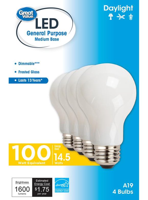 Great Value Light Bulbs in Shop Light Bulbs by Brand - Walmart.com