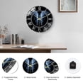Toughened Glass Wall Clock with Mystical Art Silent Movement, Battery ...