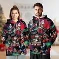 Rock N Roll Santa Christmas Hoodie, Retro Neon Guitar Santa Pullover ...