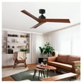 52" Black Lowe Profile Ceiling Fan without Light - Walmart.com