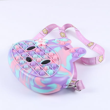 TESNN Pop Crossbody Purse Bags Fidget Toy Pack, Bunny Shoulder Bag Mini ...