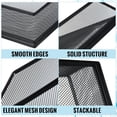 CCOCC Black Metal Letter Tray Stackable Desk Tray Single Wire Mesh ...