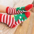 5 Pairs Christmas Cotton Socks Cartoon Elk Tree Snowman Santa Print ...