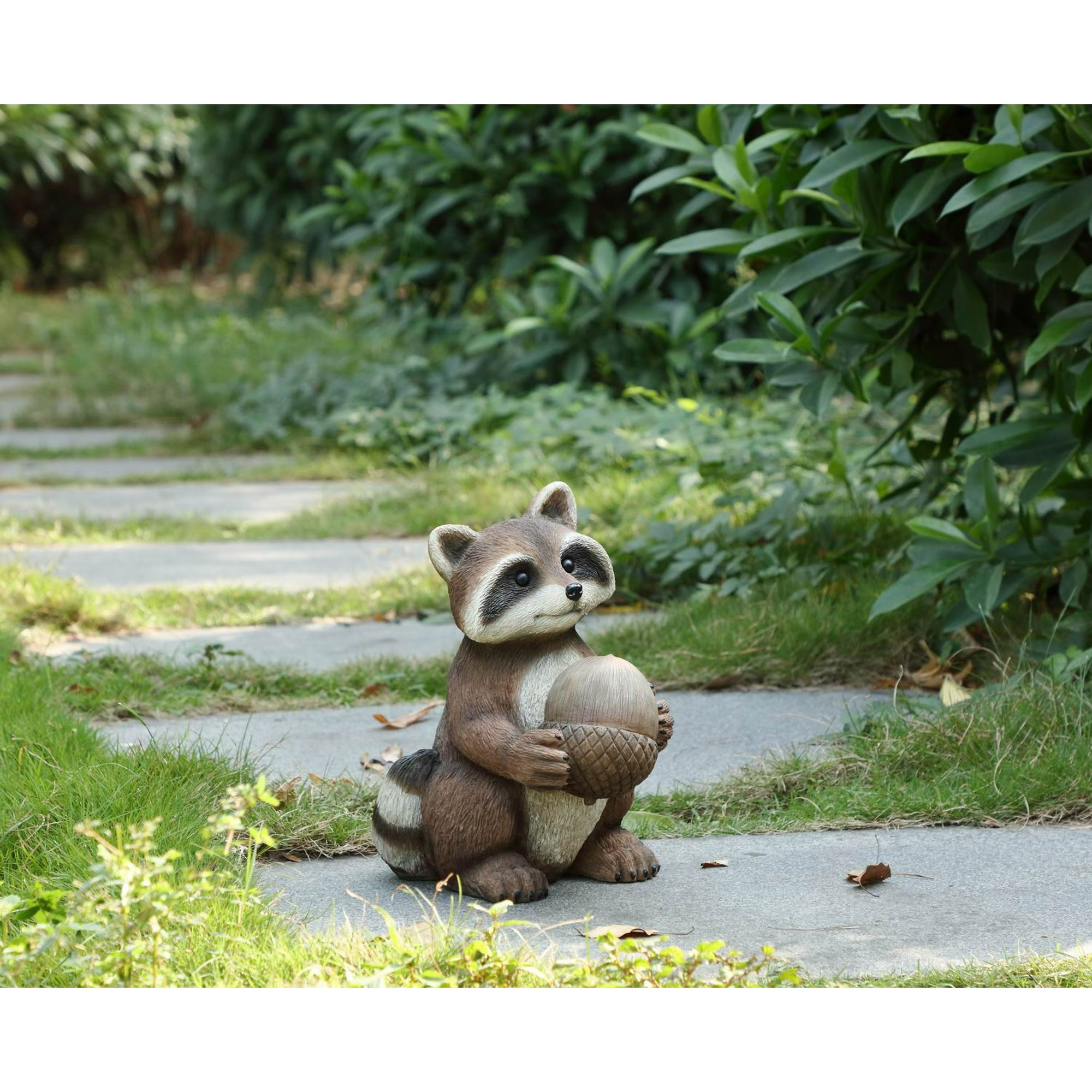 Click here for Hi-Line Gift Racoon Holding Acorn prices