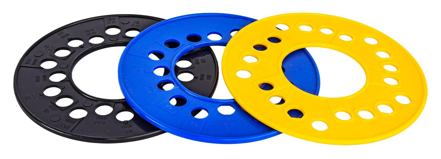 JEGS 80863 Wheel/Stud Bolt Circle Template Kit Includes: SAE 5-Lug ...