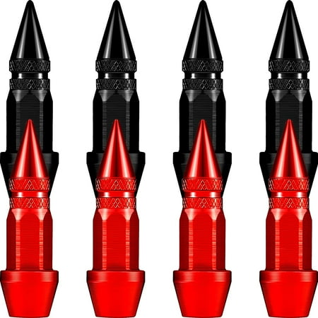 8 Pieces Long Impale Spike Valve Stem Caps Polished Aluminum Tire Valve ...