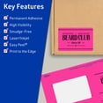 Avery Printable Rectangle Labels, Neon Magenta, 2" x 3.5", 640ct ...