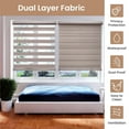 Lauren Taylor Cordless Zebra Blinds for Windows - 100% Polyester Pull ...
