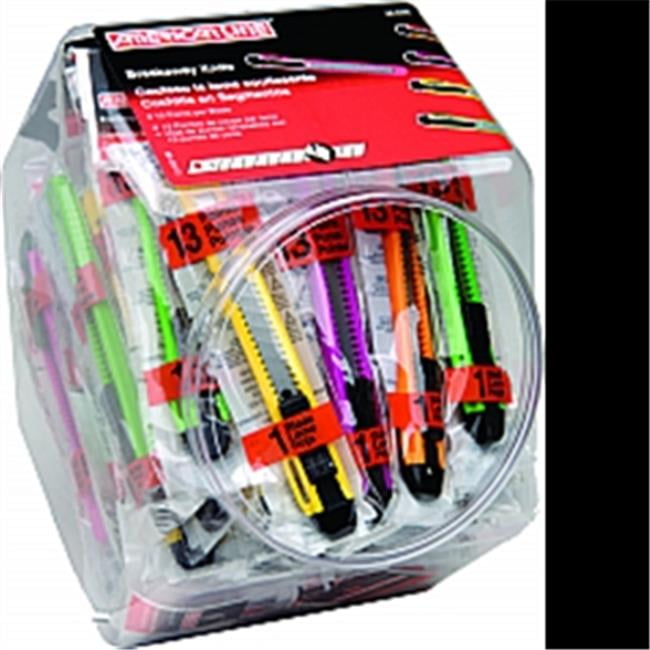 American Safety Razor 66-0455 Neon Breakaway Knife Bucket Pack of 75 ...