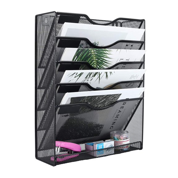 EasyPAG 8-Tier Wall File Organizer Hanging Wall File Holder for Papers ...