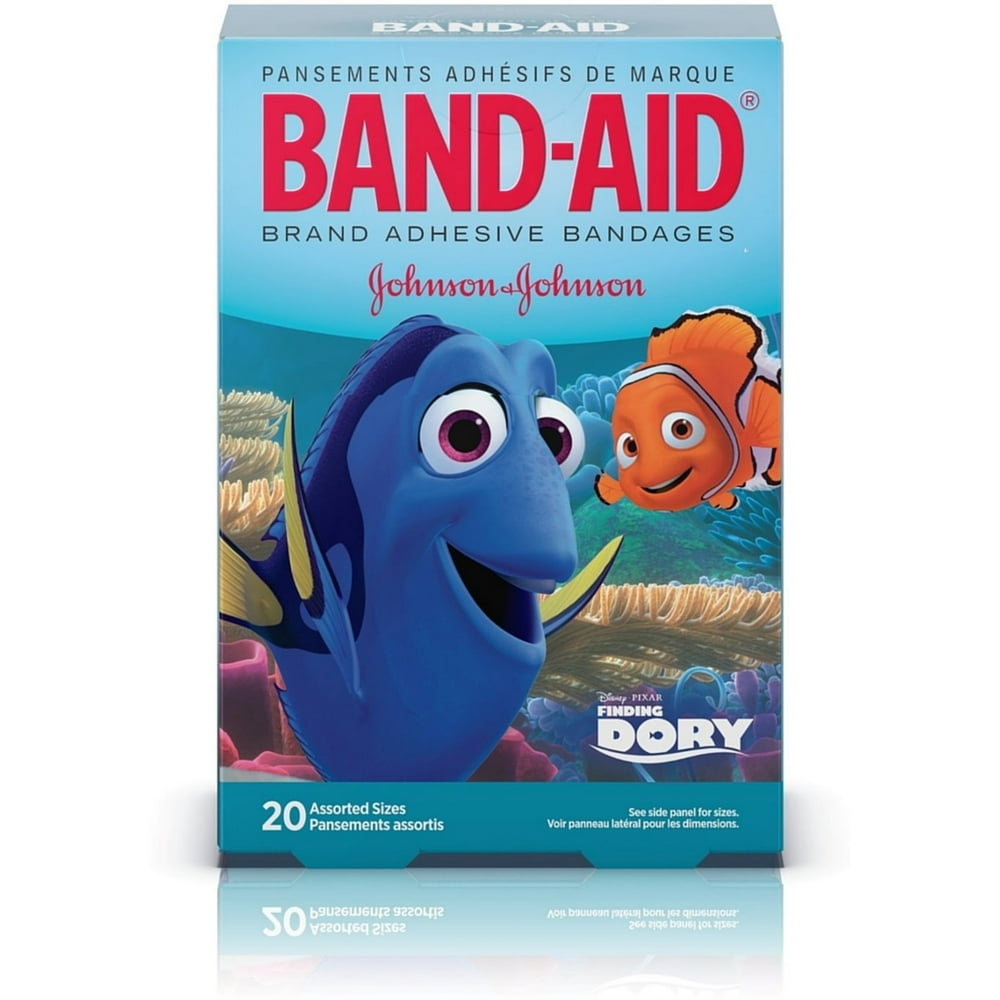 BAND-AID Children's Adhesive Bandages, Disney's Finding Dory, Assorted Sizes 20 ea - Walmart.com ...