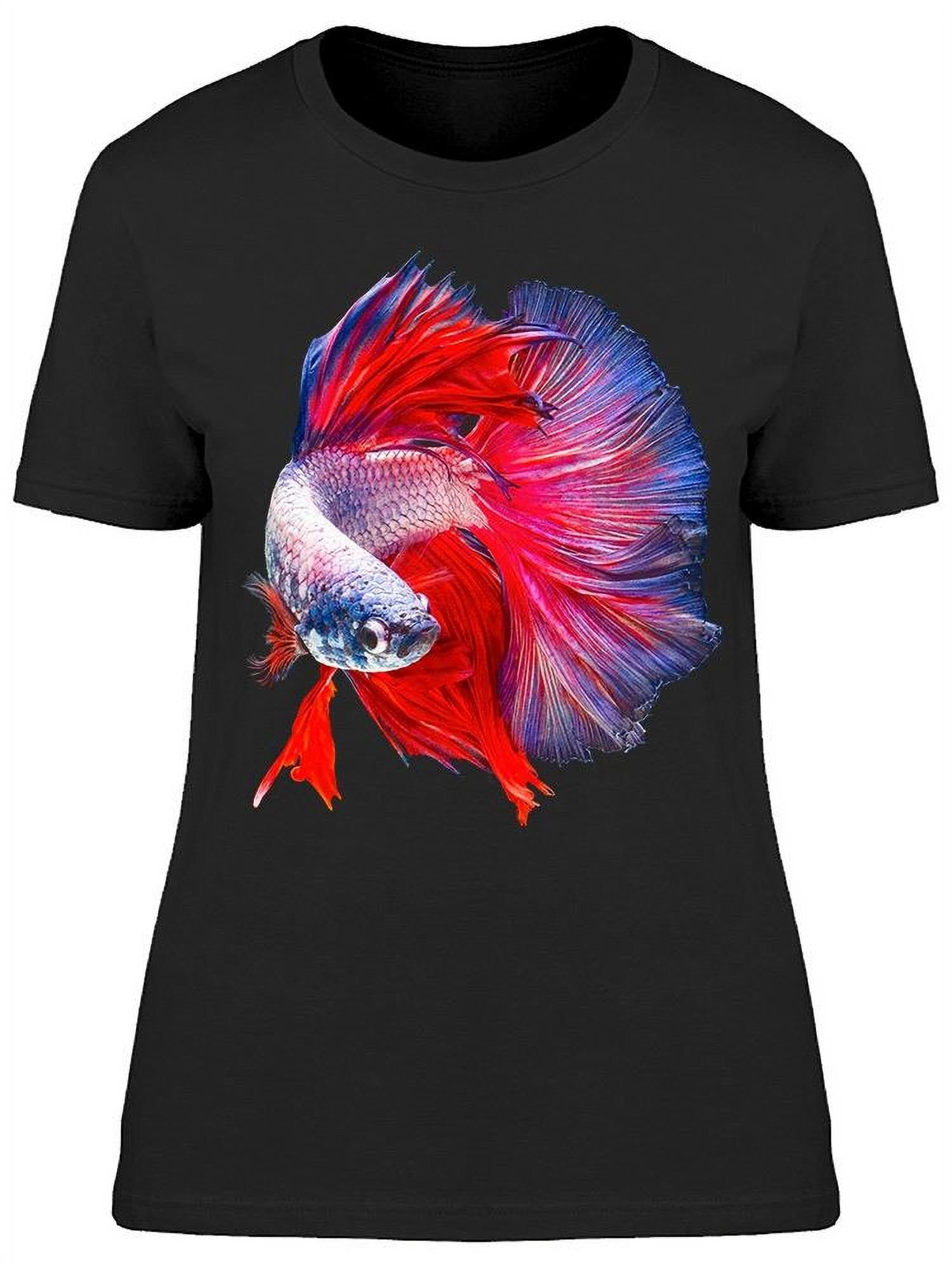 Red/white/blue Face Betta Fish T-Shirt Women -Image by Shutterstock ...