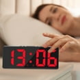 Digital LED Desk Alarm Clock Large Display 3 Inches USB Temperature ...