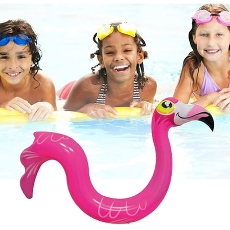 Animal Swimming Pool Floats Swim Rings - Cute 3D Inflatable Flamingo ...