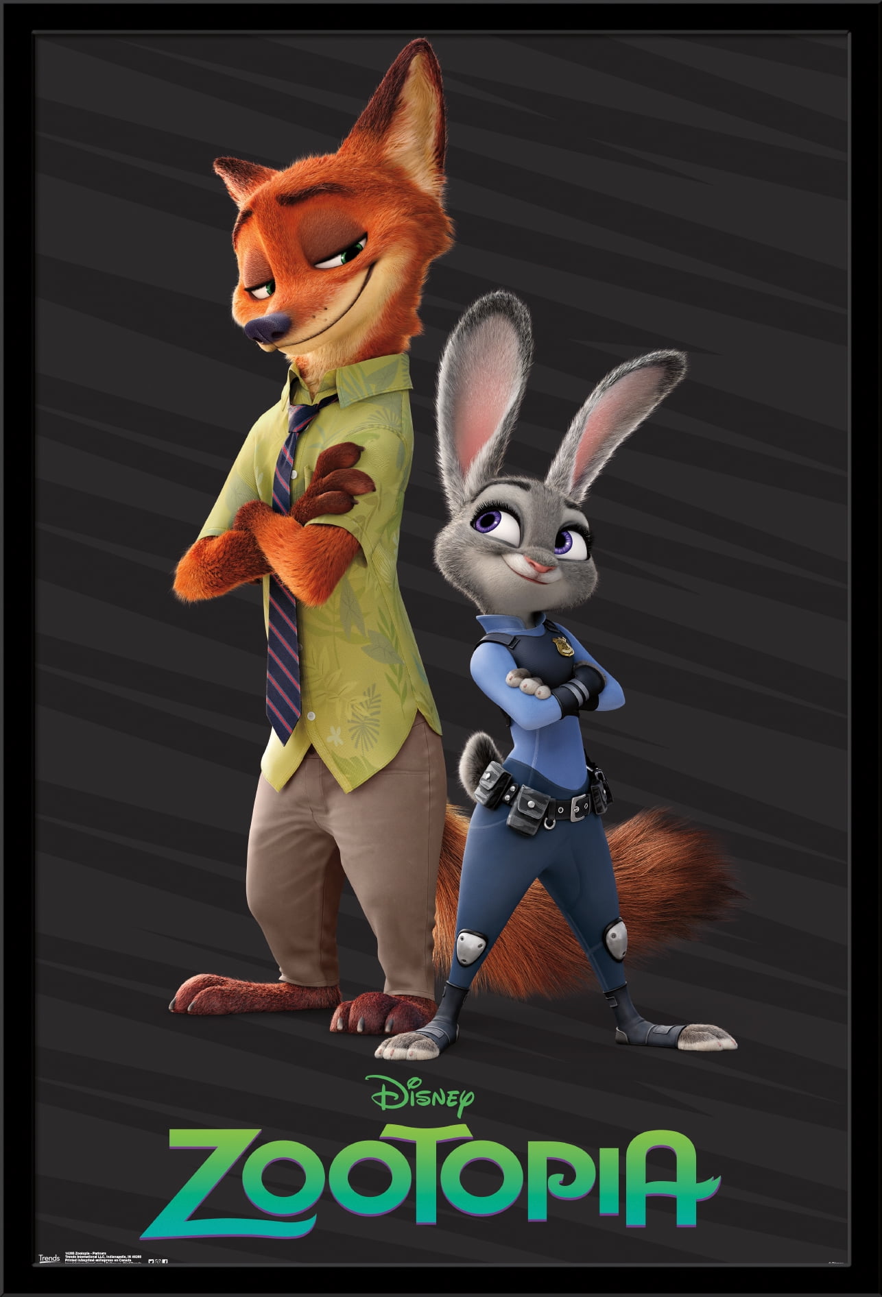 Disney Zootopia - Partners Wall Poster, 22.375" x 34", Framed - Walmart.com