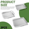 Set of 3 Stainless Steel Baking Sheets, Nonstick Metal Sheet Pan with ...