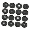 CTIRCHIU 100Pcs Classic Black Resin Button Four Hole Round Sewing ...