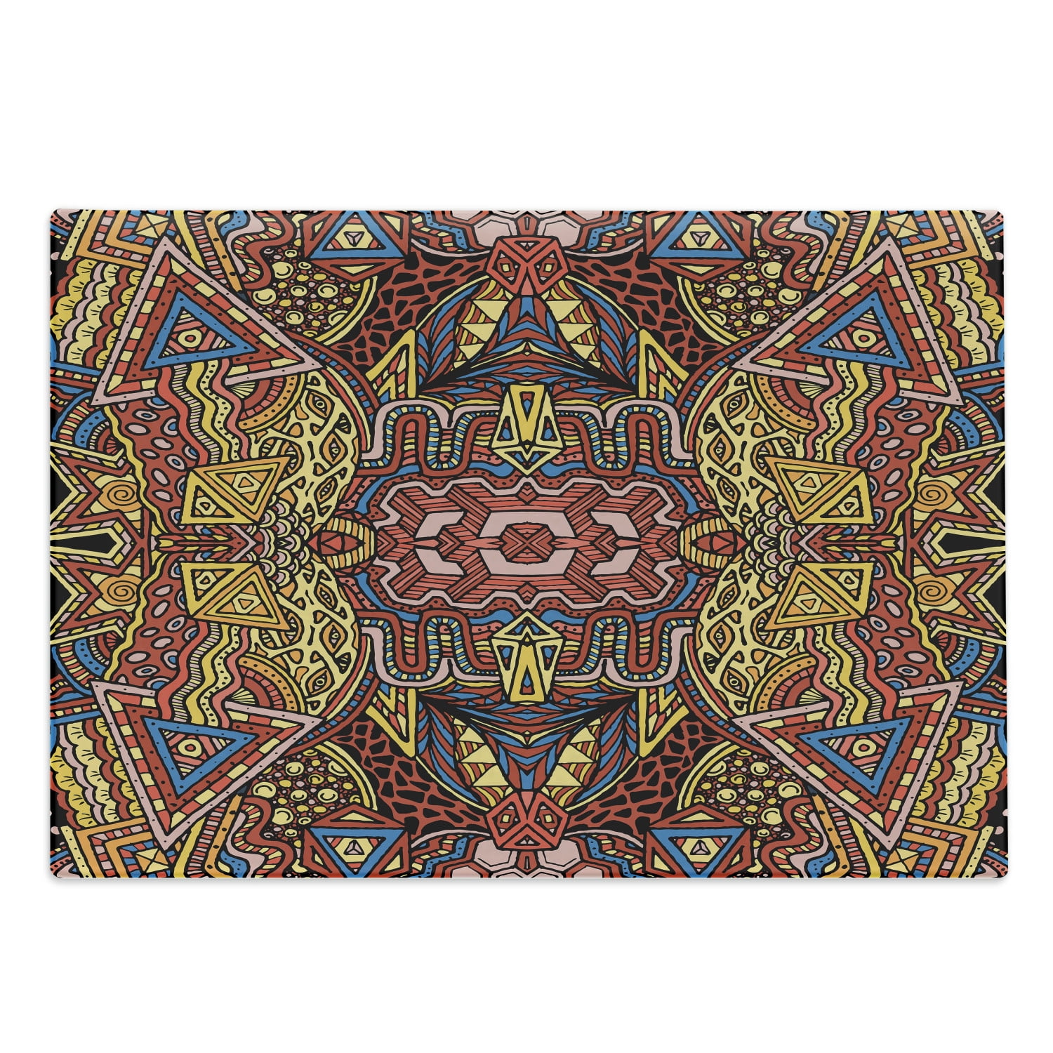 Psychedelic Cutting Board, Retro Old-Fashion Doodle Effect Tribal Theme ...
