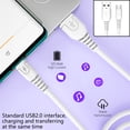 2A USB2.0 Male to USB 5Pin Male Charging Cable Cord Data Wire Line for ...