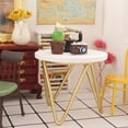 Quqiuxian Mini Side Table Miniature Side Table Round Table Tiny House ...