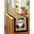 Burlap Table Runner 120 Inches Long, Cartoon Hat Gnome Non-Slip Kitchen ...