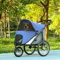 Yardi Yarda 3 Wheels Dog Stroller w/ One-Hand Fold, Rubber Wheels ...
