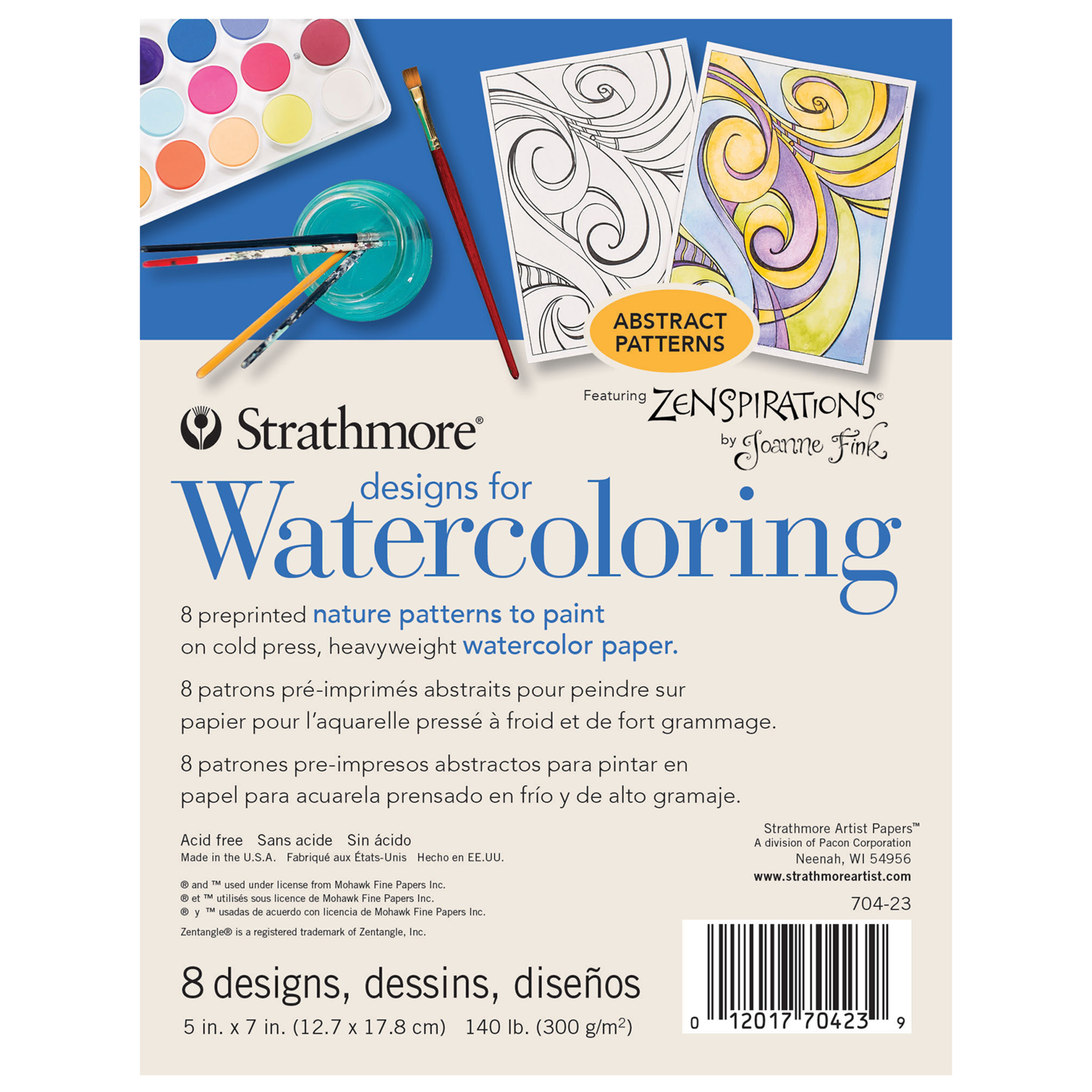 Strathmore Designs for Watercoloring Pad, 5" x 7", Abstract - Walmart.com