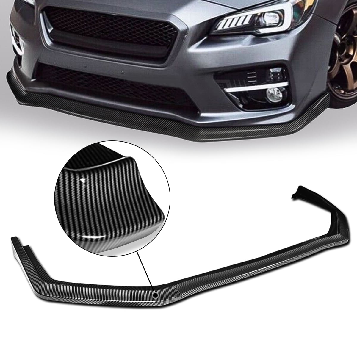 For 2015 to 2021 Subaru WRX STI Sedan 3Pcs Carbon Fiber Look CS-Style ...