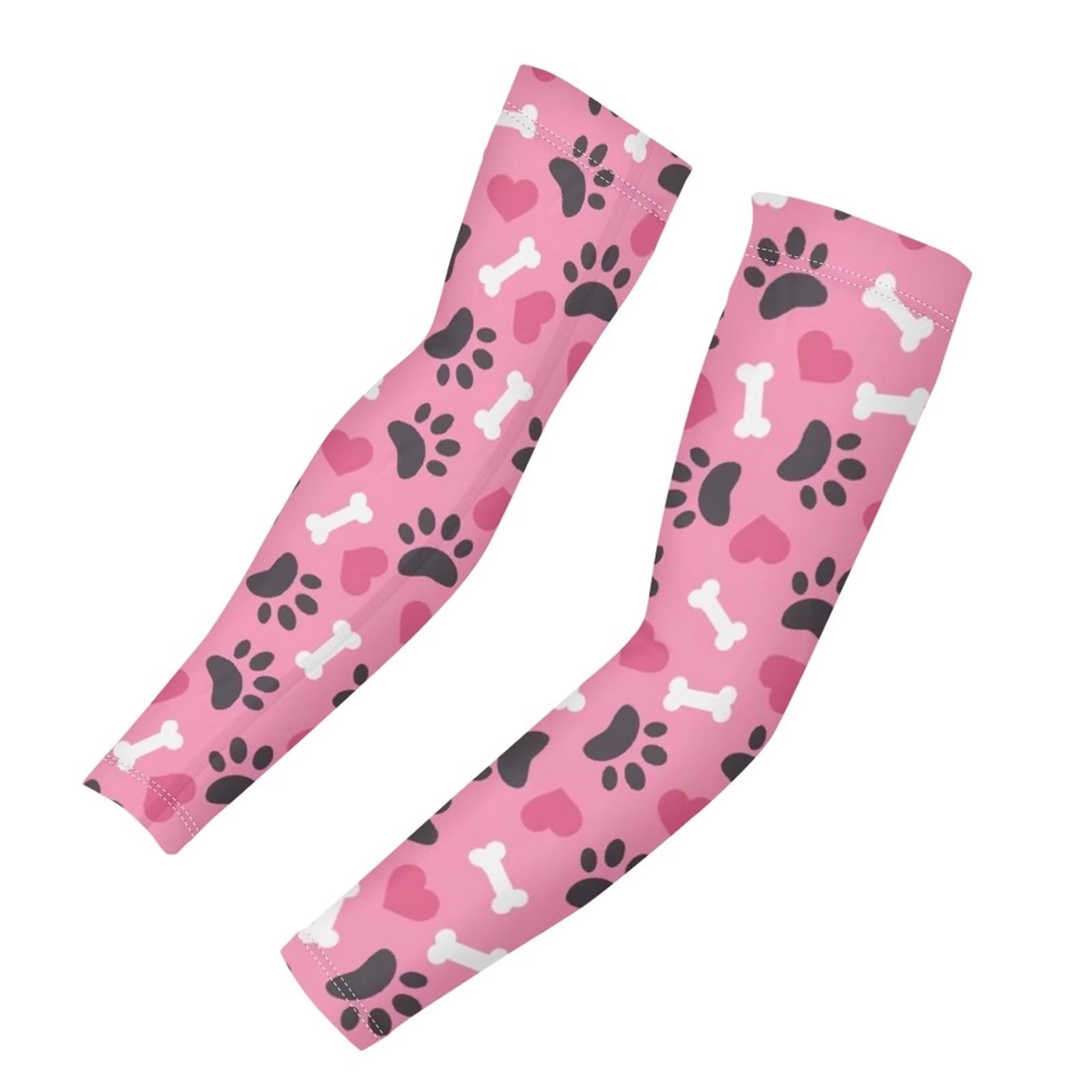 Diaonm UV Protection Compression Arm Warmer Cooling Sleeves,Pink Dog ...