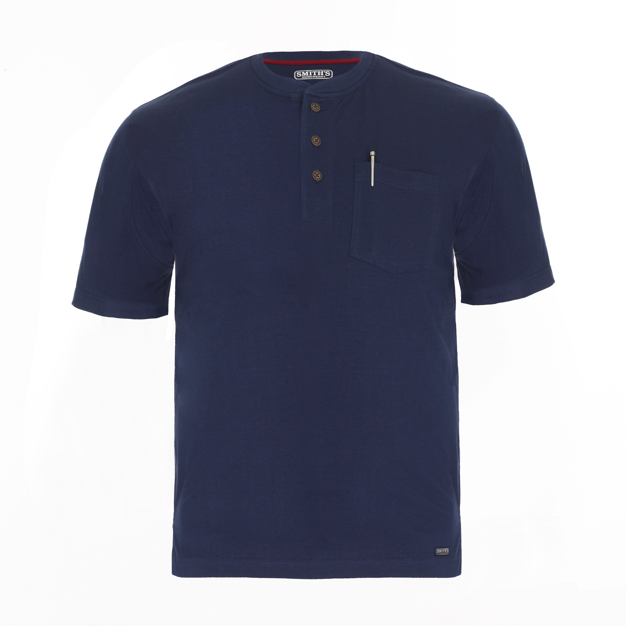 Smith's Workwear Extended-Tail Gusset Henley with Pocket - Walmart.com