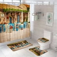 Vintage Italian Restaurant Architecture Shower Curtain Sets St Houses