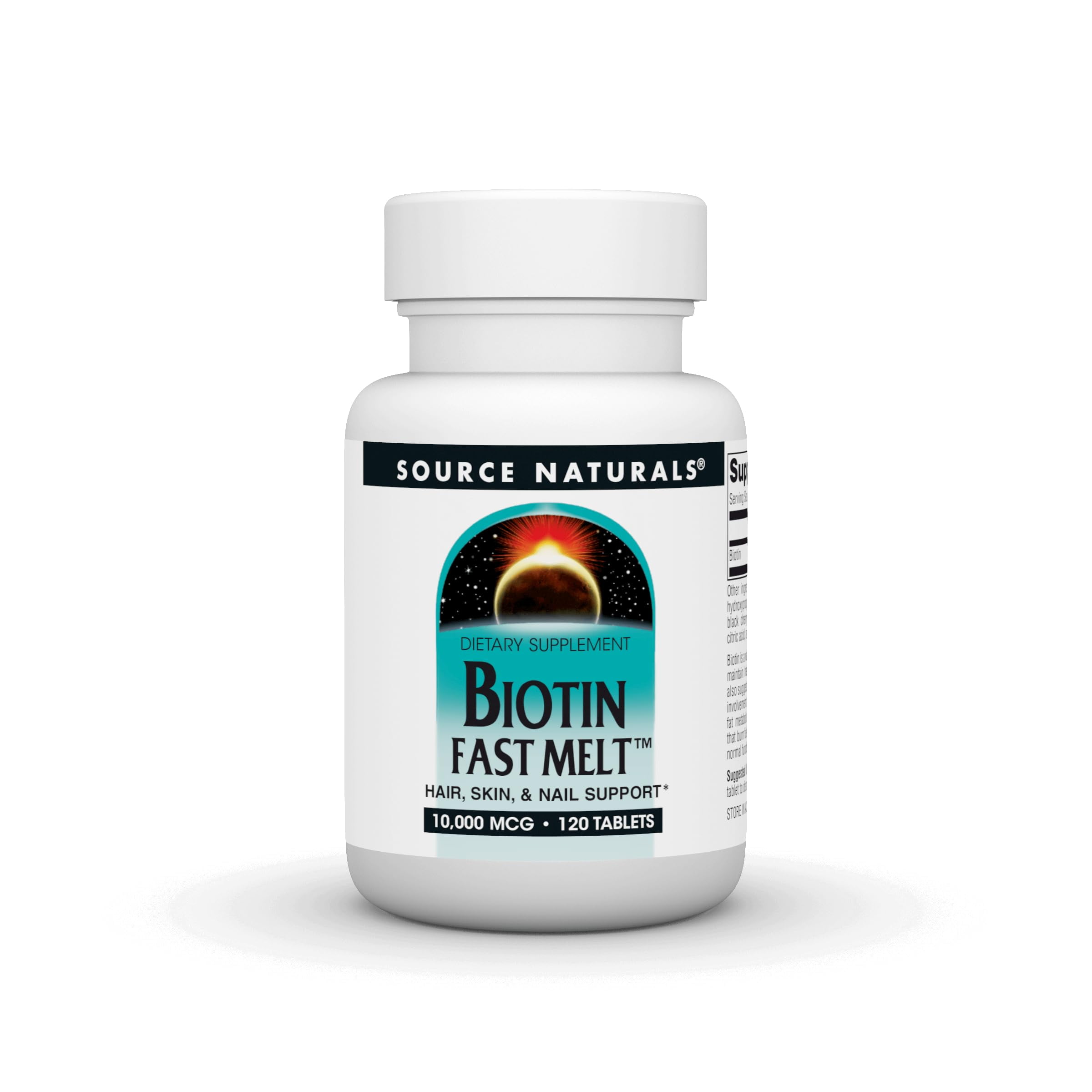 Suplemento Source Naturals Biotin Fast Melt, 10.000 mg, 120 comprimidos ...