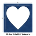Brooke Blue Suede Picture Frame Mat for 27x27 Frames - Heart Opening ...