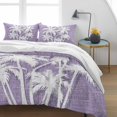 4 Piece Duvet Cover Set Cal king, Summer Palm Tree Silhouettes Soft ...