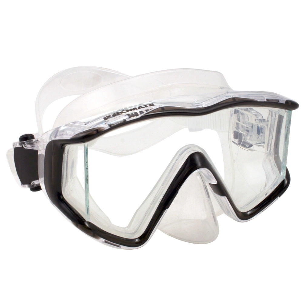 Promate Snorkel Mask Sideview Windows Snorkel Mask, Black - Walmart.com