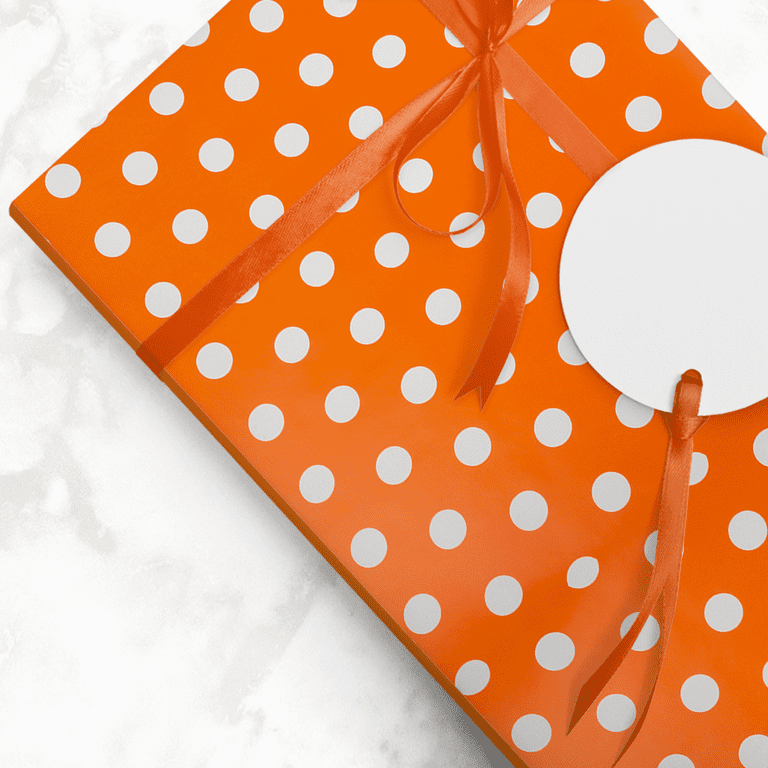 Orange White Wrapping Paper