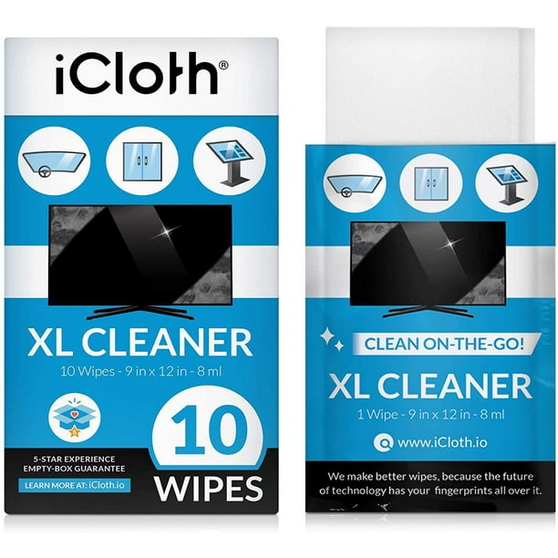 iCloth Extra Large Monitor and TV Screen Cleaner Pro-Grade Individually ...