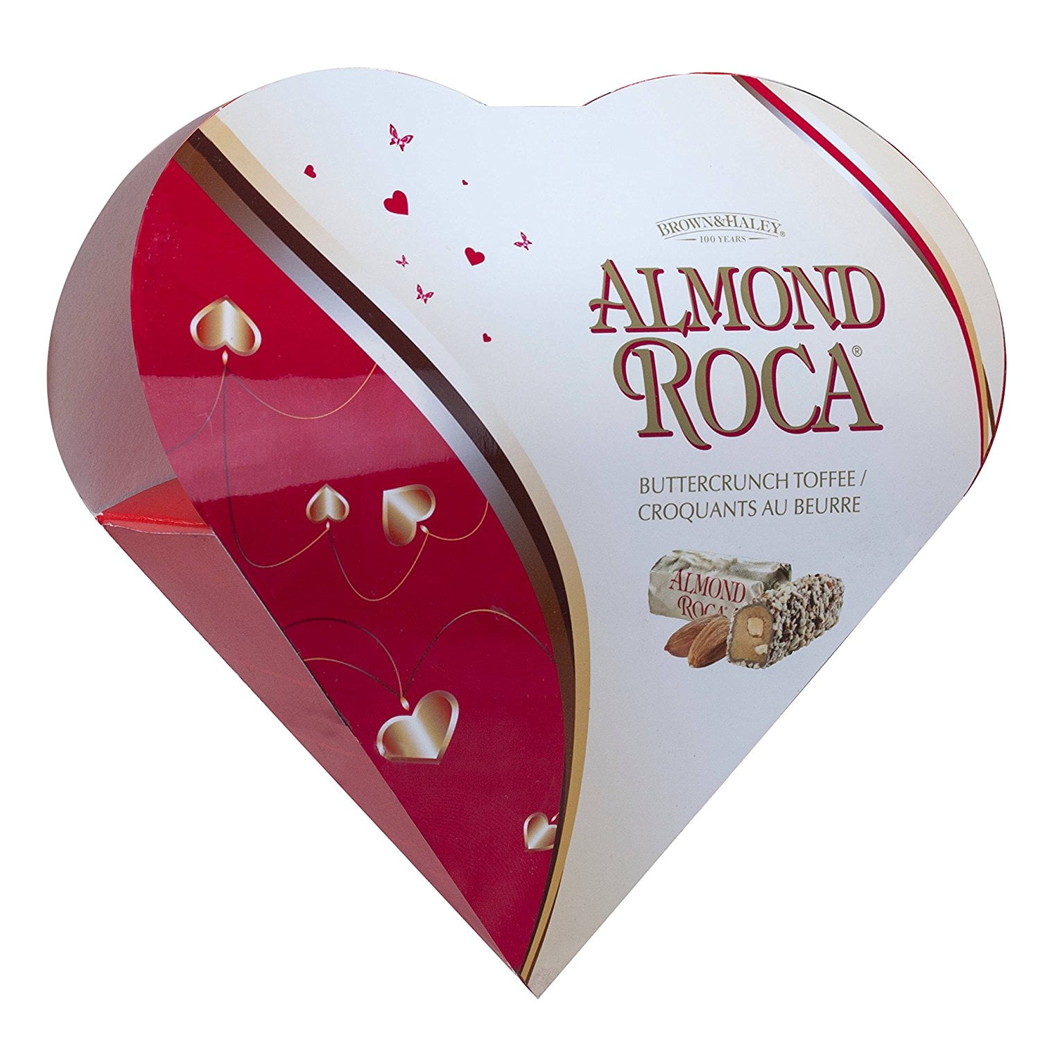 Brown & Haley Almond Roca Buttercrunch Toffee with Almonds in Heart Box ...