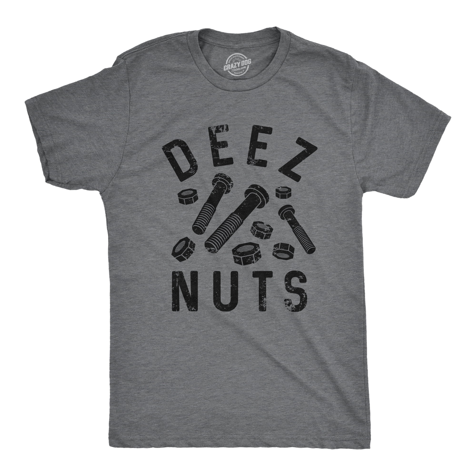 Mens Deez Nuts Tshirt Funny Fathers Day Tools Handyman Graphic Novelty
