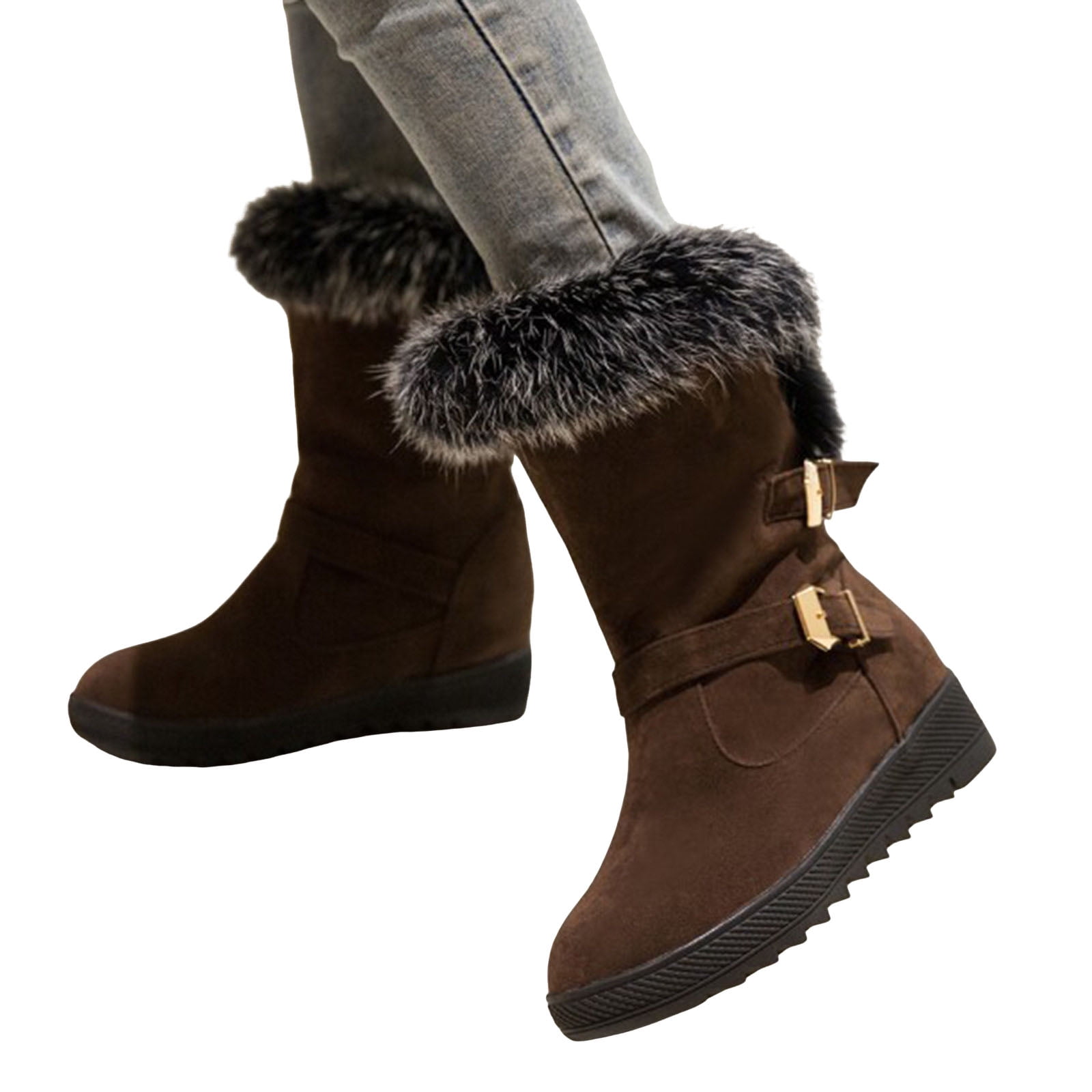 Click here for Rokment Platform Wedge Winter Snow Boots For Women... prices