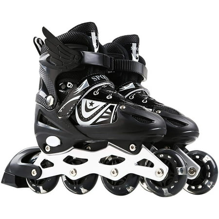 Kids Roller Skates PVC Single Wheel Flash Roller Skates Inline Skates ...