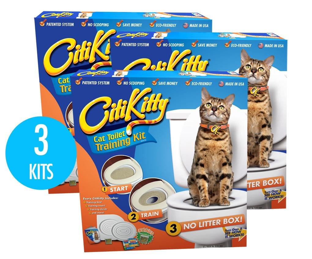 3 Pack - CitiKitty Cat Toilet Training Kit - Walmart.com