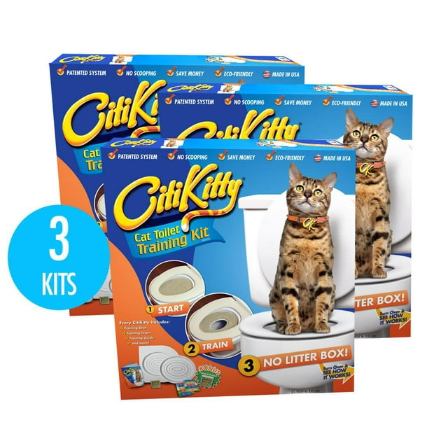 3 Pack - CitiKitty Cat Toilet Training Kit - Walmart.com