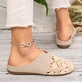 Cxenplz Linen Slippers for Women Boho Summer Beach Holiday Casual ...