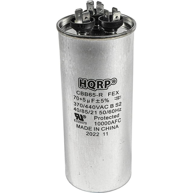 HQRP 70uf 5uf 370-440V Dual Run Capacitor for CBB65 AC Electric Motor ...