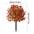 Artificial Violet Flowers Ground Stake for Garden Patio Yard Outdoor ...