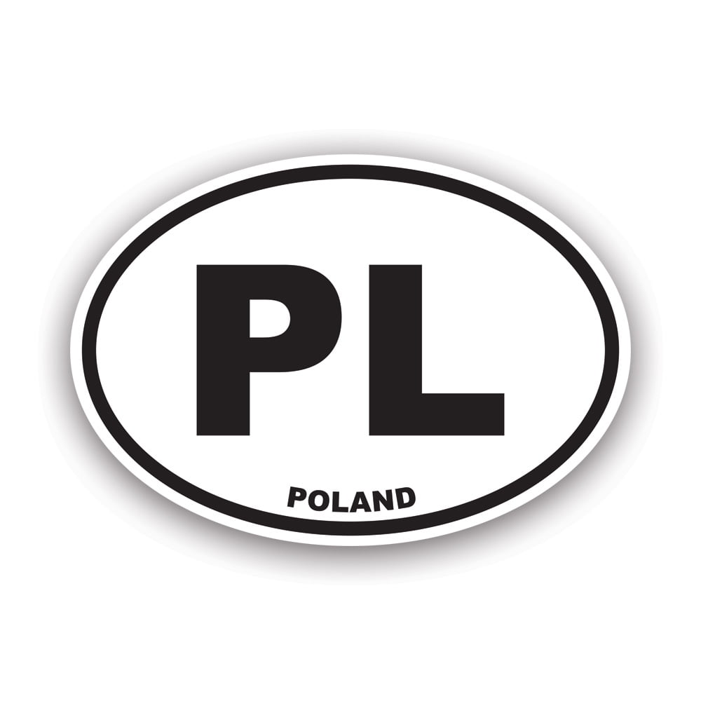 Poland Oval Sticker Decal - Self Adhesive Vinyl - Weatherproof - Made ...