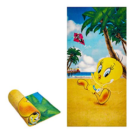 JPI Beach Towel - Tweety iPod - Oversized 58" x 28" - for Pool, Bath ...