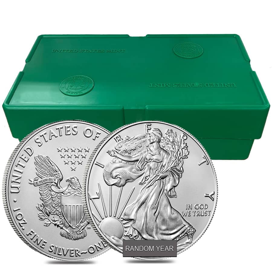 Monster Box of 500 - 1 oz Silver American Eagle $1 Coin BU (Random Year ...