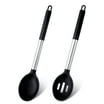 Bundlepro Heat Resistant Silicone Cooking Spoon Set, Non-Stick, Large ...